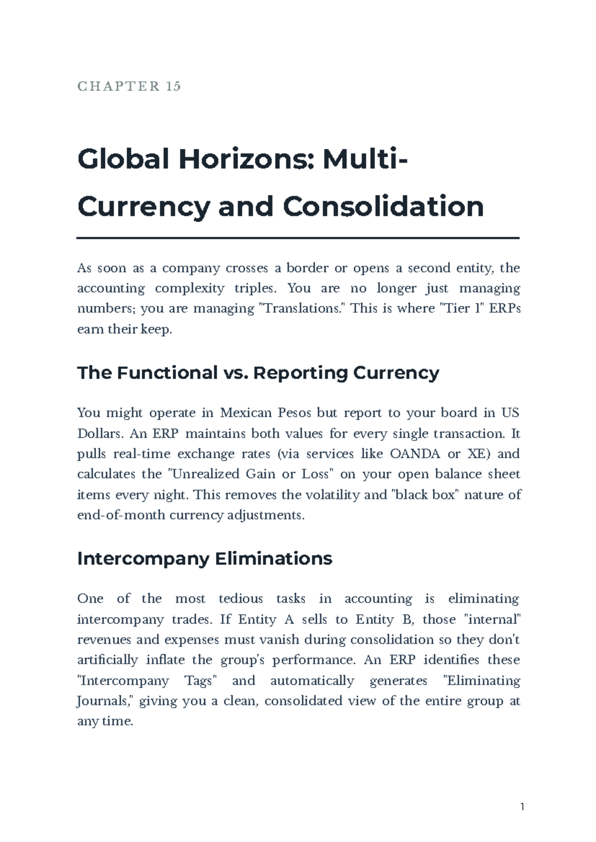 CHAPTER 15: Global Horizons in Multi-Currency Accounting - Studocu