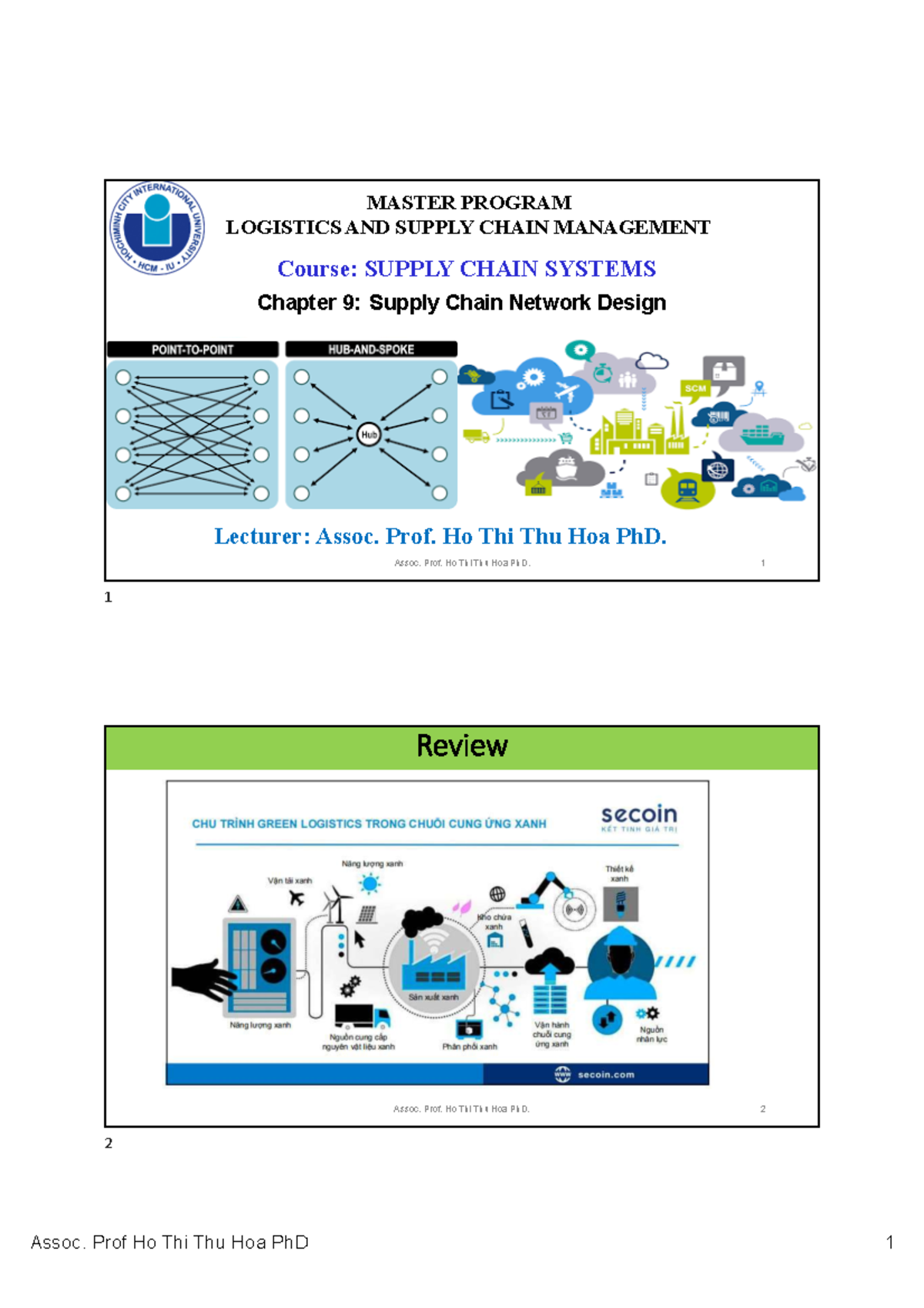 Chapter 9: Supply Chain Network Design - Logistics & SCM (Course Code ...