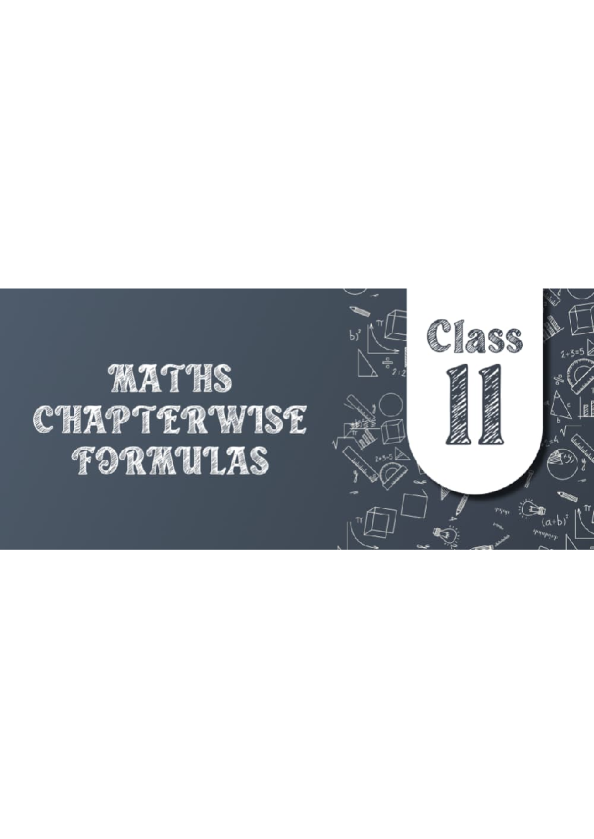 Class 11 Maths: Straight Lines & Conic Sections Formulas - Studocu