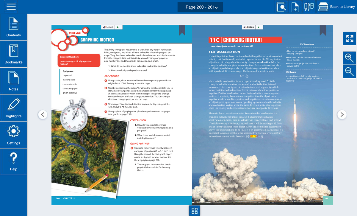 Physical Science Student Edition: Graphing Motion Concepts in 6th Ed ...