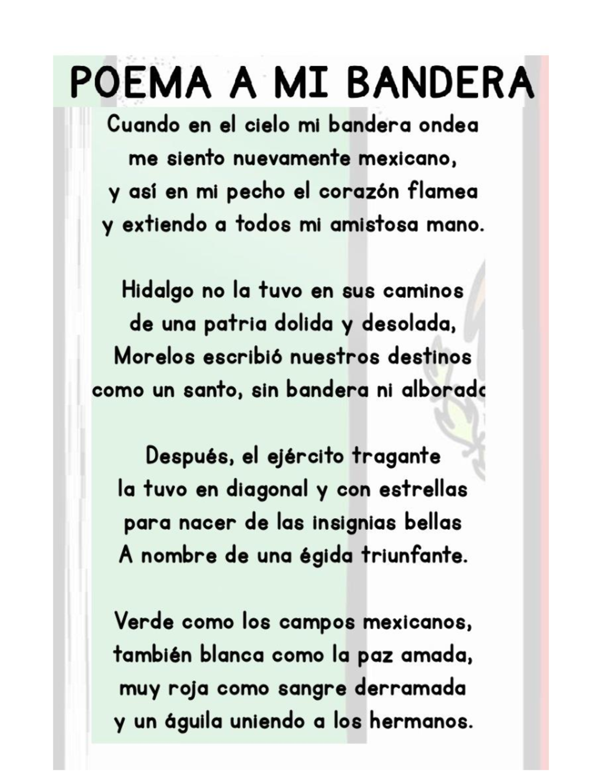 Poema a la Bandera: Reflexión de Identidad Nacional - Studocu