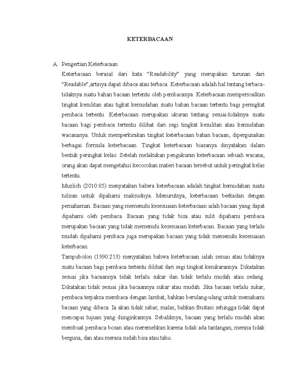 Dasar Keterbacaan: Pengertian dan Prinsip-prinsip Penting - Studocu