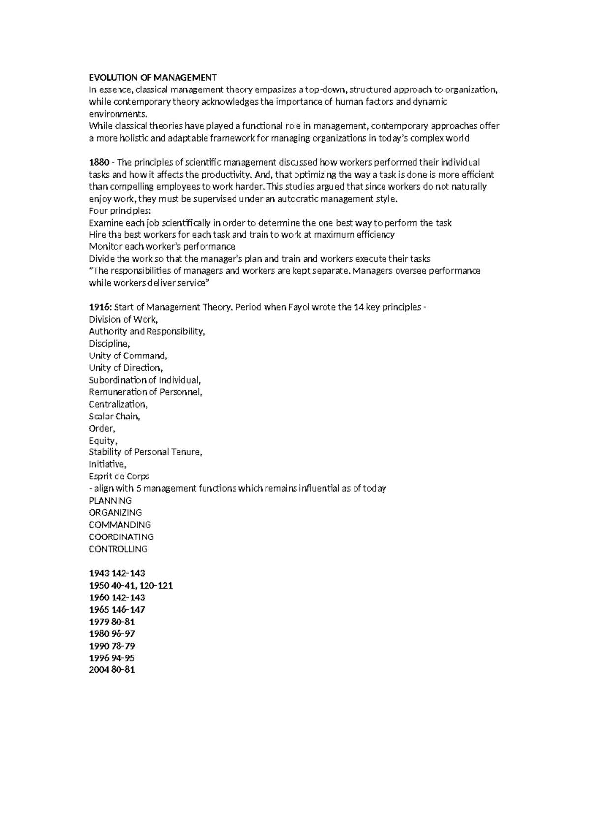 Evolution of Management Theories: Classical to Contemporary Approaches ...