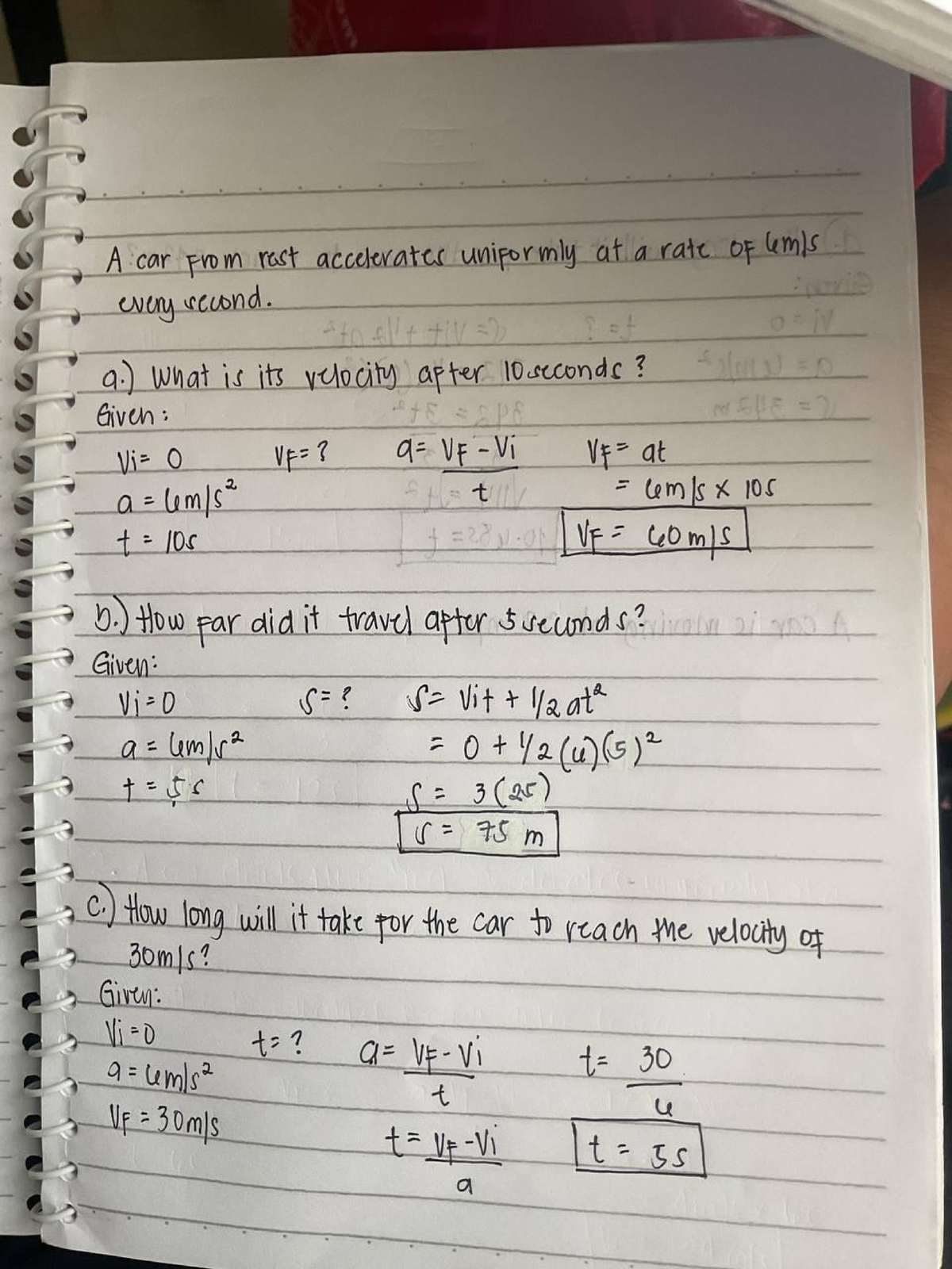 Physics 101: Uniform Acceleration Problems and Solutions - Studocu