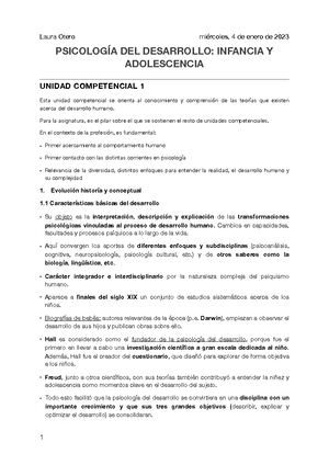 Actividad 4 - Psicología DEL Desarrollo. Infancia Y Adolescencia - PARTE 1 Identificar si el ...