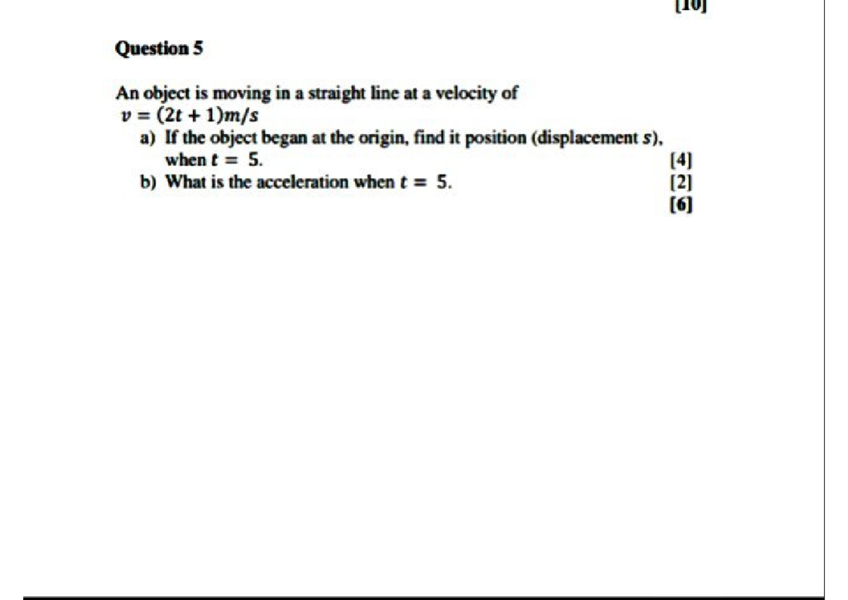 Velocity, Acceleration, and Displacement Relationships - Physics 101 ...