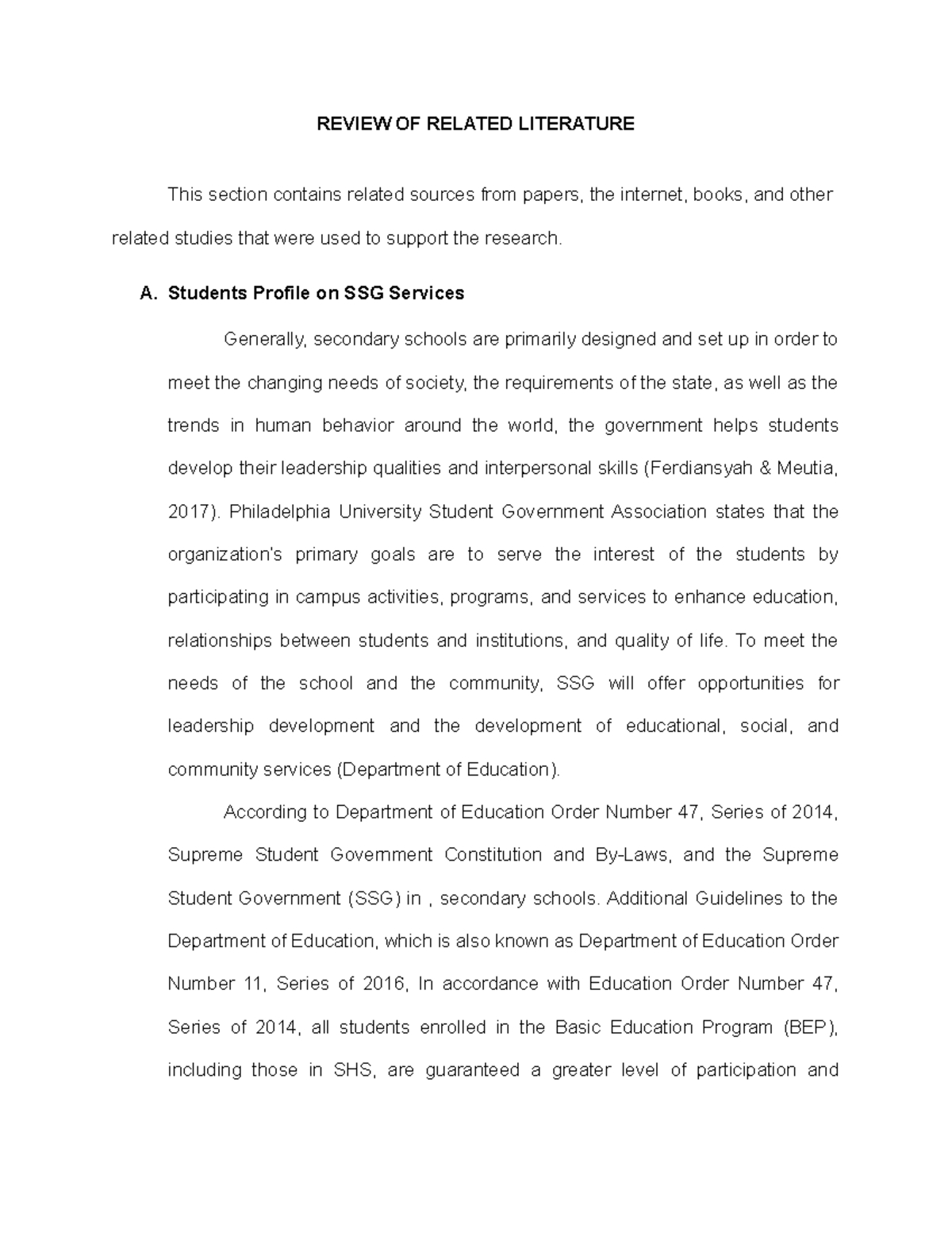 Review OF Related Literature Copy 1 - REVIEW OF RELATED LITERATURE This ...