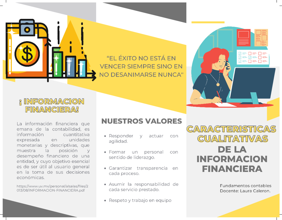 Folleto Brochure de Servicios Empresa Profesional amarillo ...