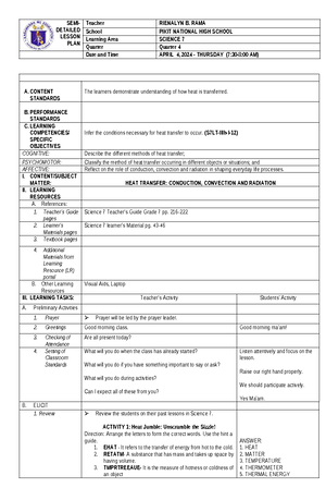 Matatag Curriculum Lesson PLAN Template - MATATAG Curriculum Lesson ...
