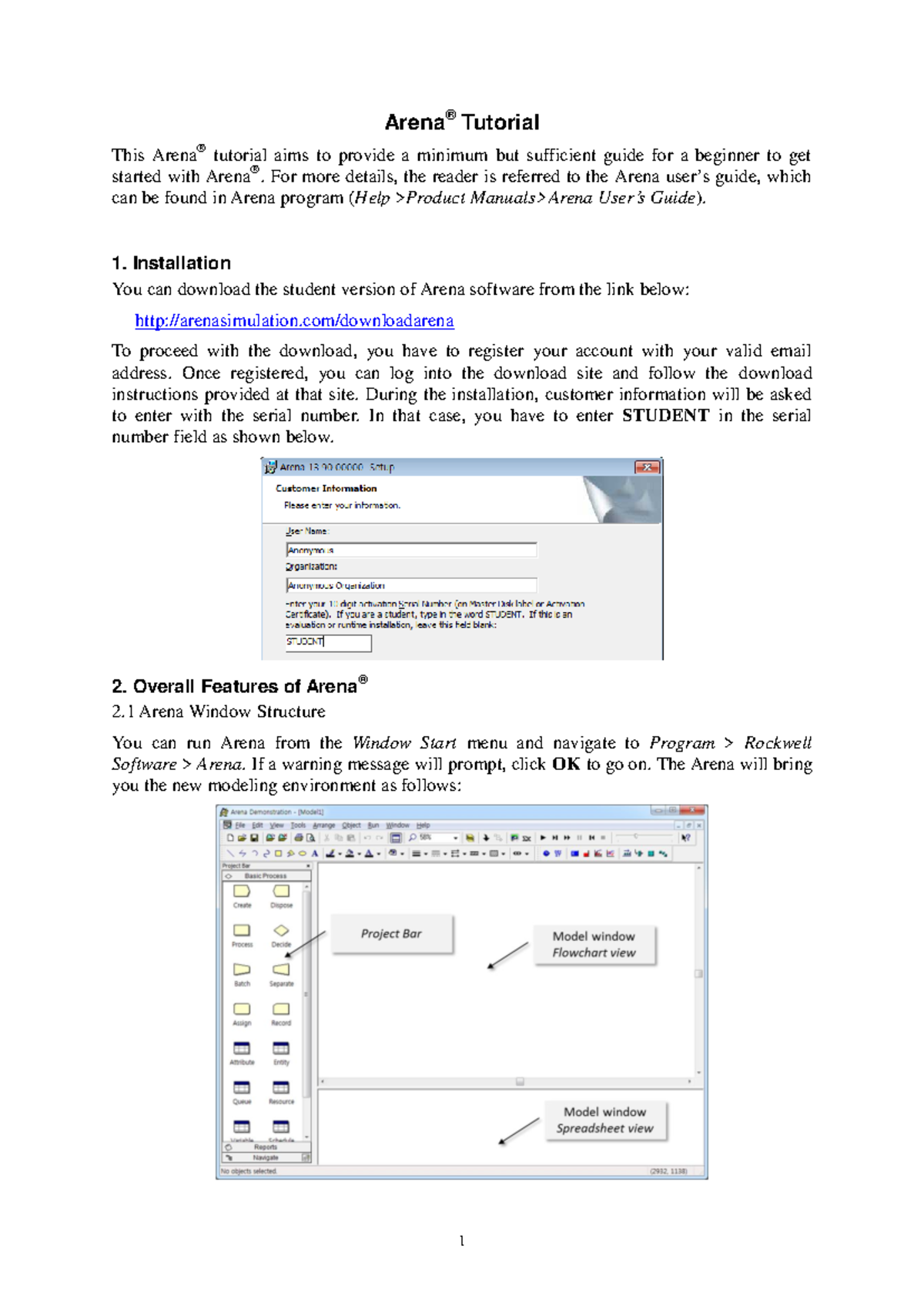 Arena Tutorial: A Beginner's Guide to Simulation Modeling - Studocu