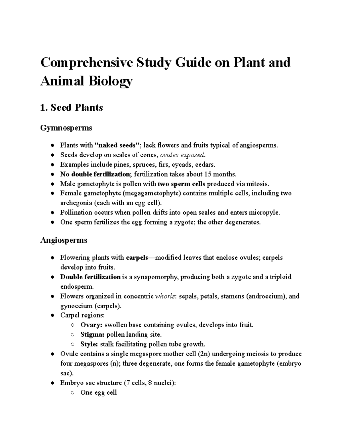 Bio Exam 3 - bio exam 3 review (Dr. Ortega's class) - Comprehensive ...