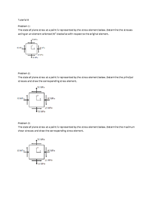 Tutorial 1 - Mechanics of Materials-Problem set 1 1 Two steel plates ...