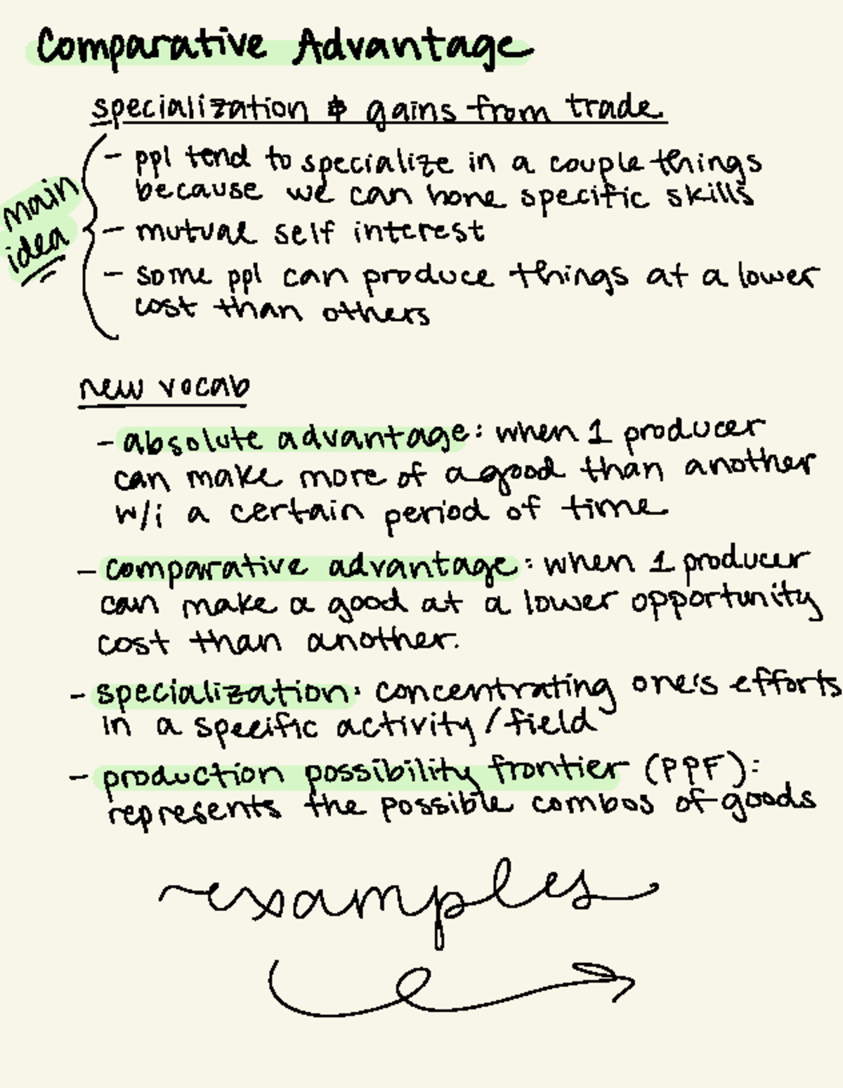 Econ 101 Exam 2: Comparative Advantage & Specialization Notes - Studocu