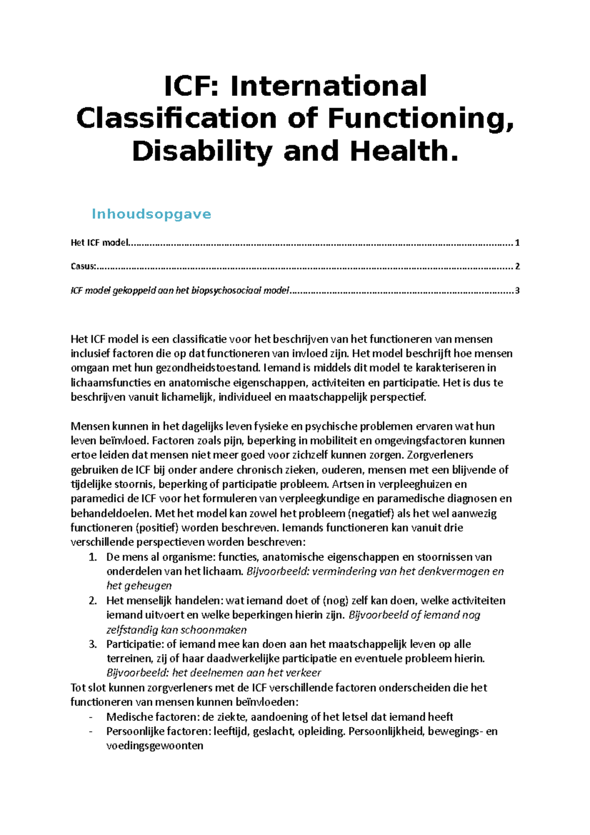 ICF Model: Classifying Functioning, Disability & Health Factors ...
