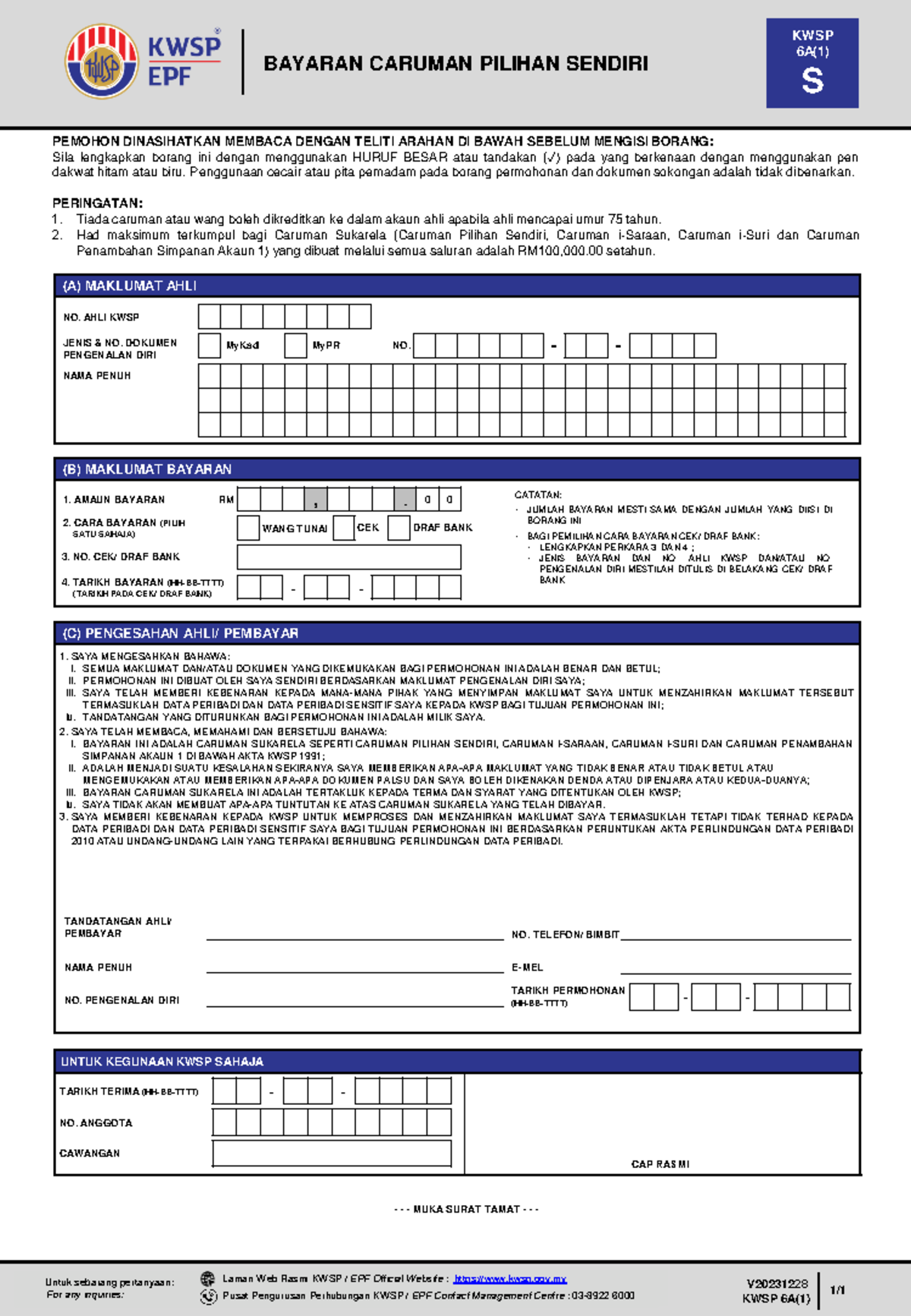KWSP 6A 1 - Question only - Laman Web Rasmi KWSP / EPF Official Website ...