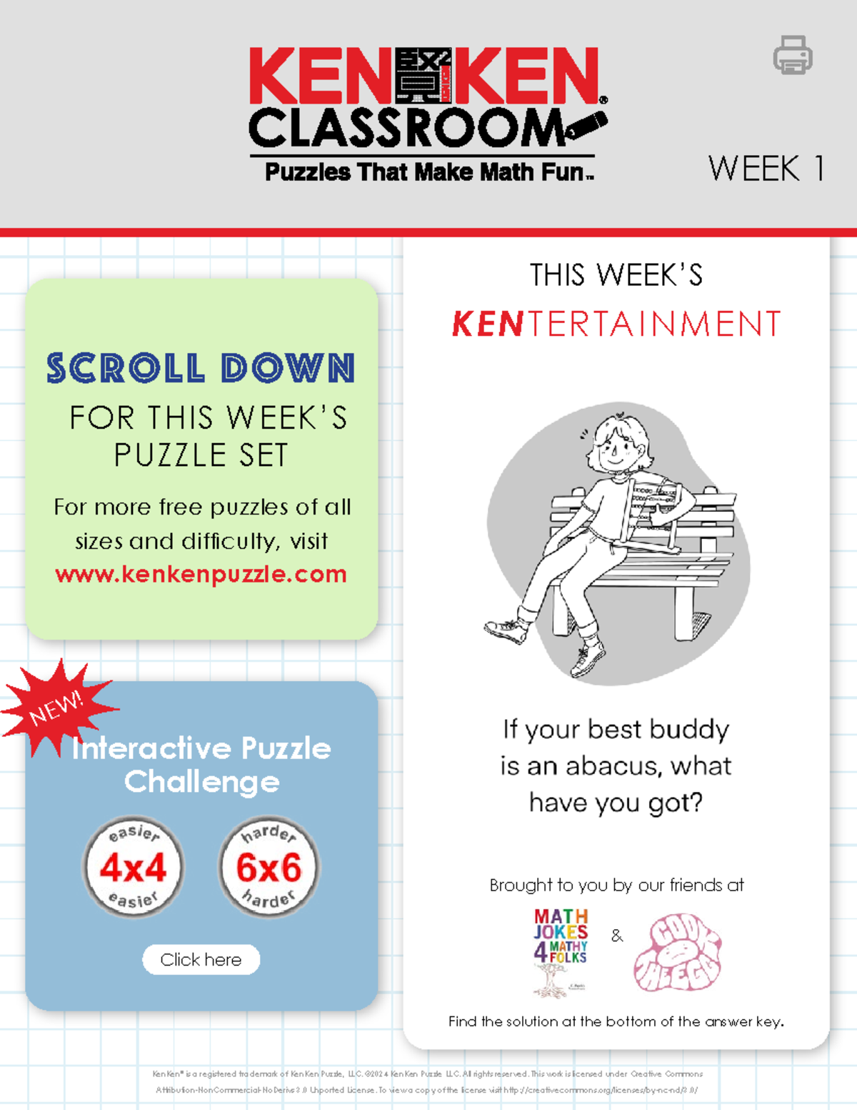 KenKen® Puzzle Week 1 Interactive Challenge Answer Key - Studocu
