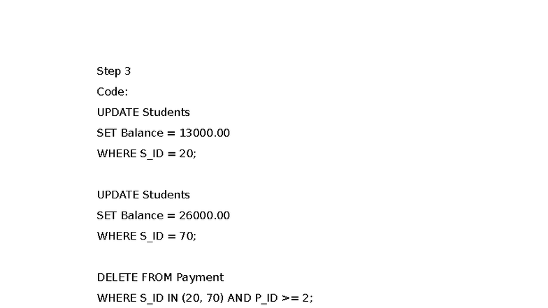 CS101: Hands-on Act 1 Code for Student Payment Management - Studocu