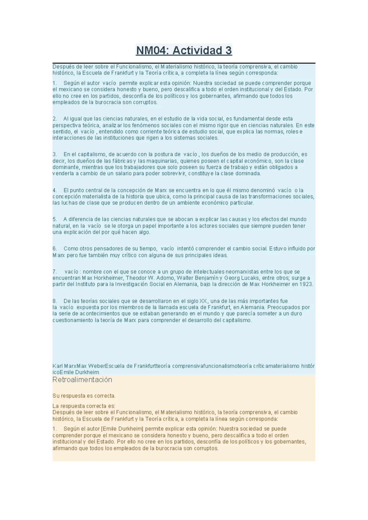 NM04 Integradora - NM04: Integradora 1,- Completa las dos columnas del ...