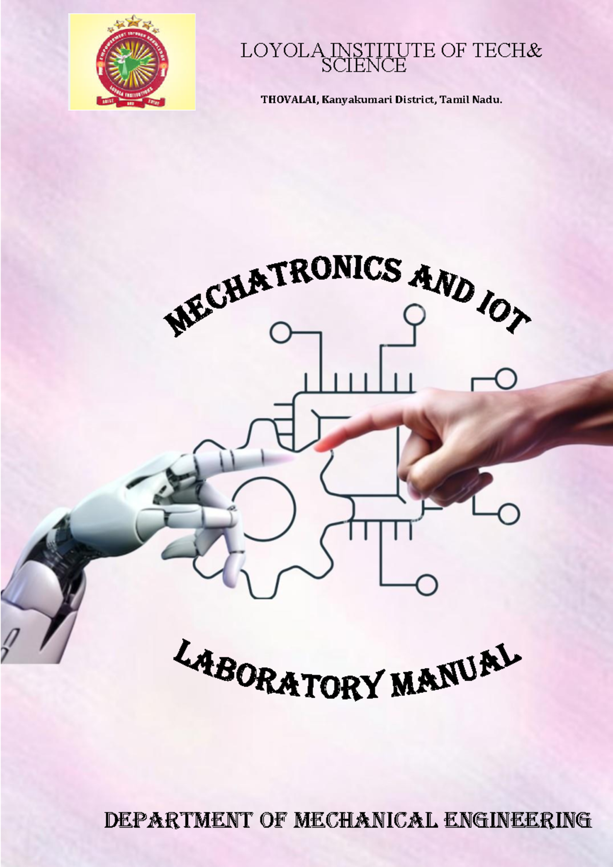 Mechatronics and iot (ME3791) - THOVALAI, Kanyakumari District, Tamil Nadu. Department of ...