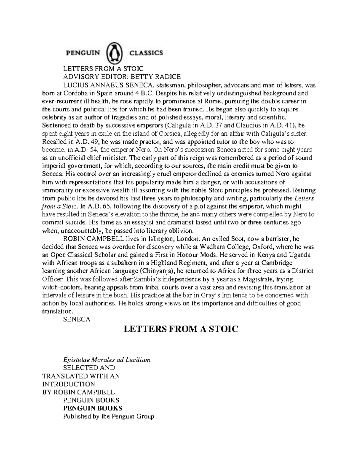 Letters-from-a-stoic lucius-annaeus-seneca - LETTERS FROM A STOIC ...