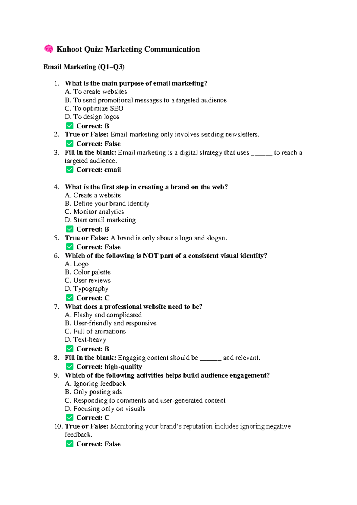 Kahoot Quiz: Marketing Communication Quiz - Kahoot Quiz: Marketing ...