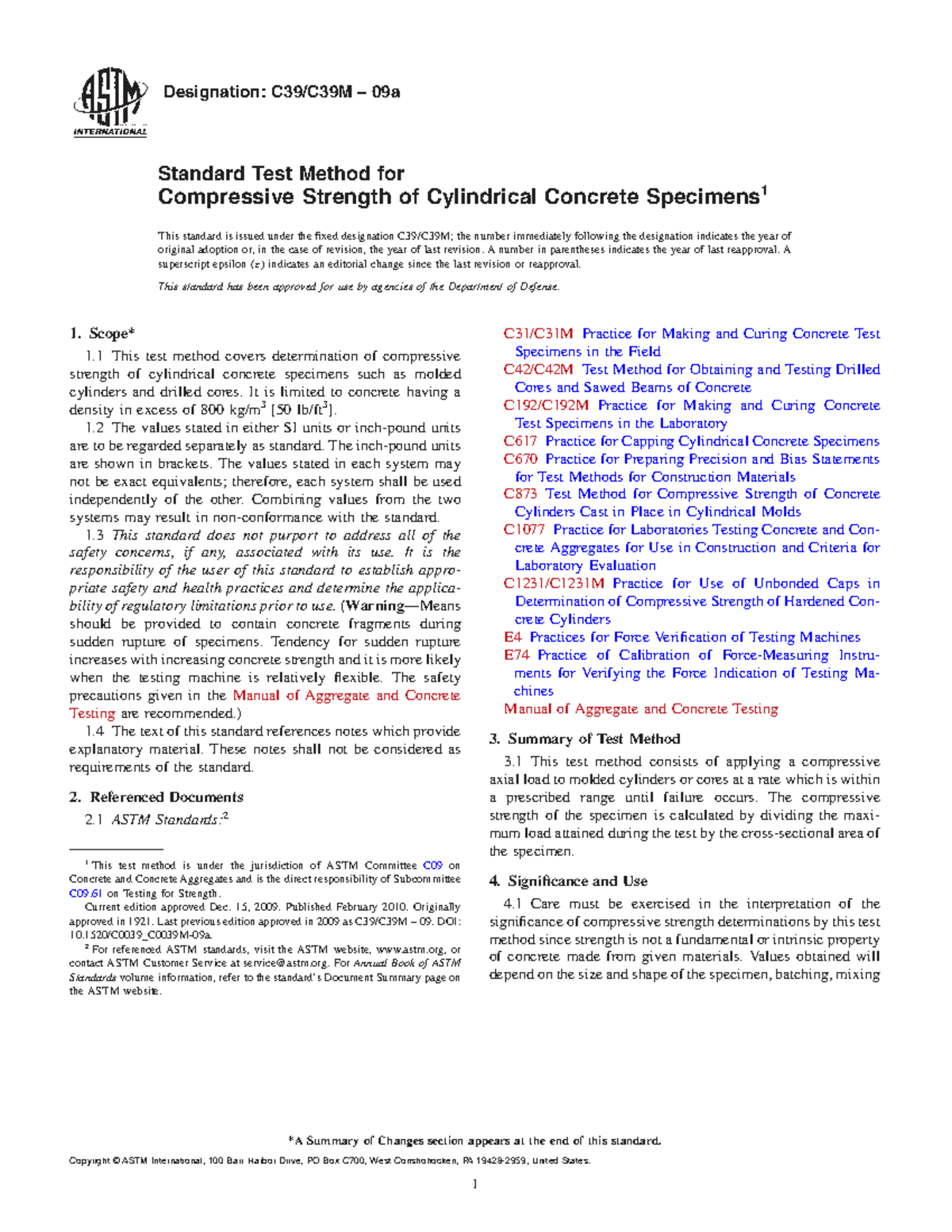 ASTM C39 - Standard Test Method for Compressive Strength of Concrete ...