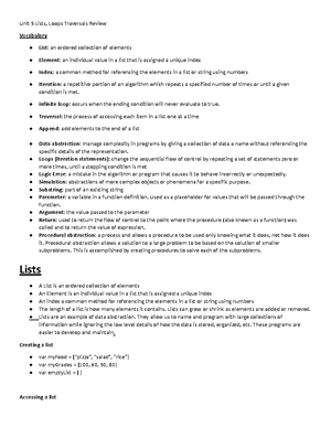 AP CSP - Unit 1 Study Guide - Unit 1 - Digital Information Study Guide Vocabulary: 1. Binary - a ...