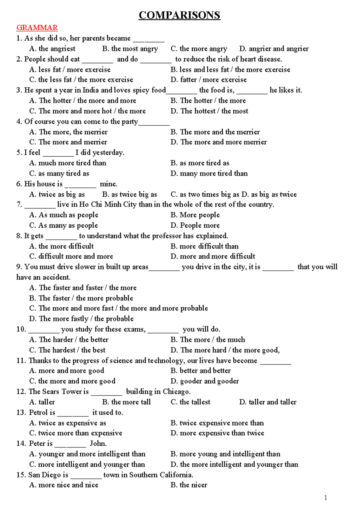 dttt_1234567891 - COMPARISONS GRAMMAR As she did so, her parents became ...