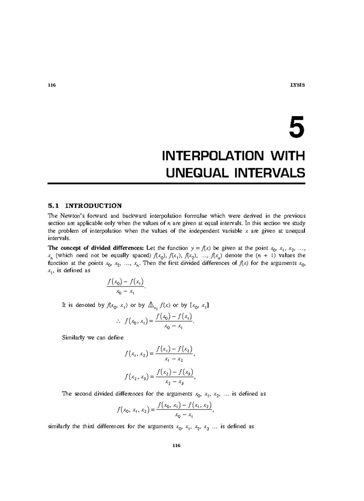 Numerical Analysis - Interpolation Techniques for Unequal Intervals ...