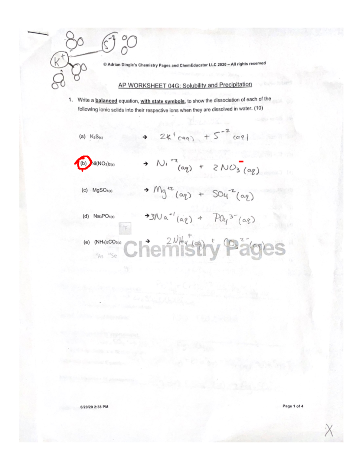 Solubility & Precipitation Study Notes for 04G Course - Studocu