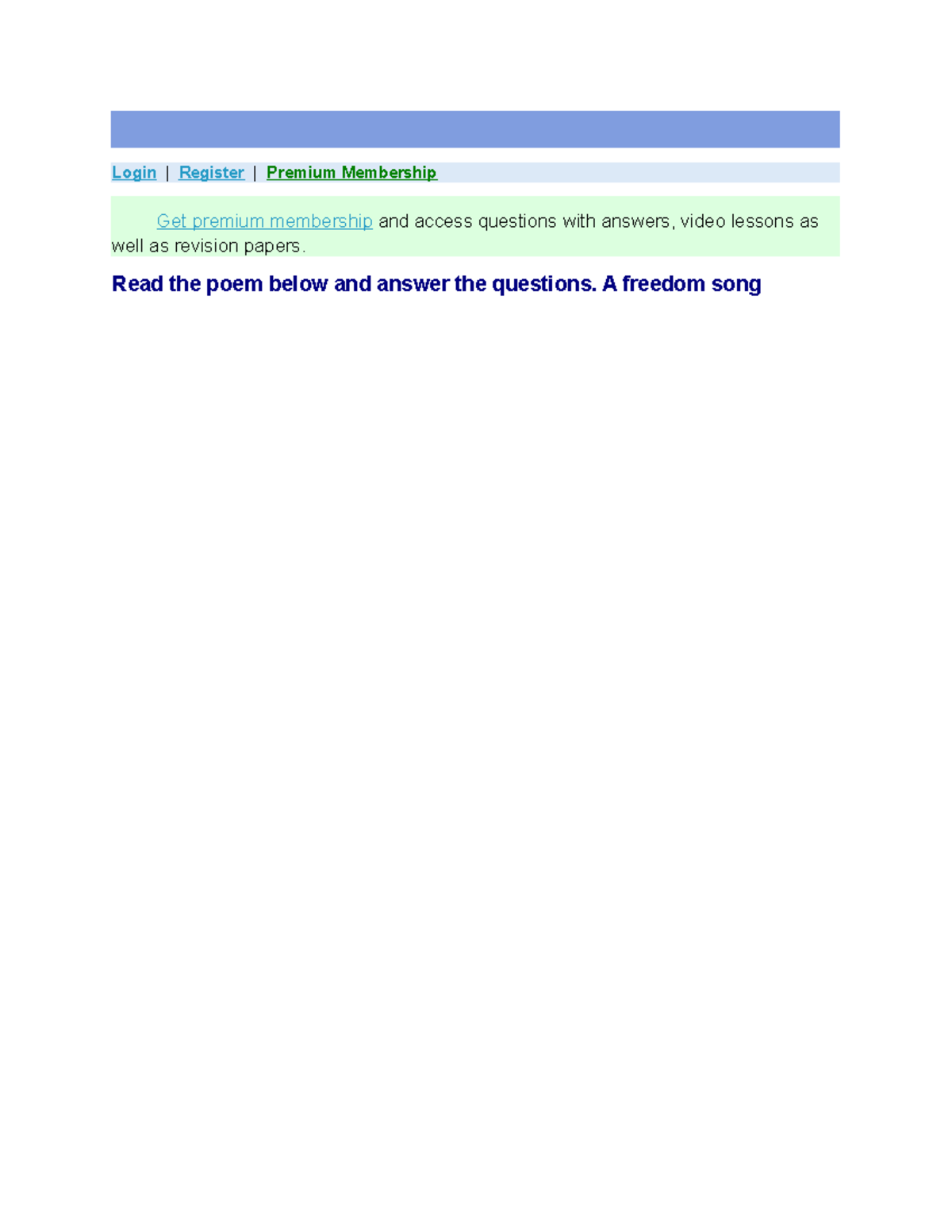 High School Oral Skills Revision: Poems and Analysis - Studocu