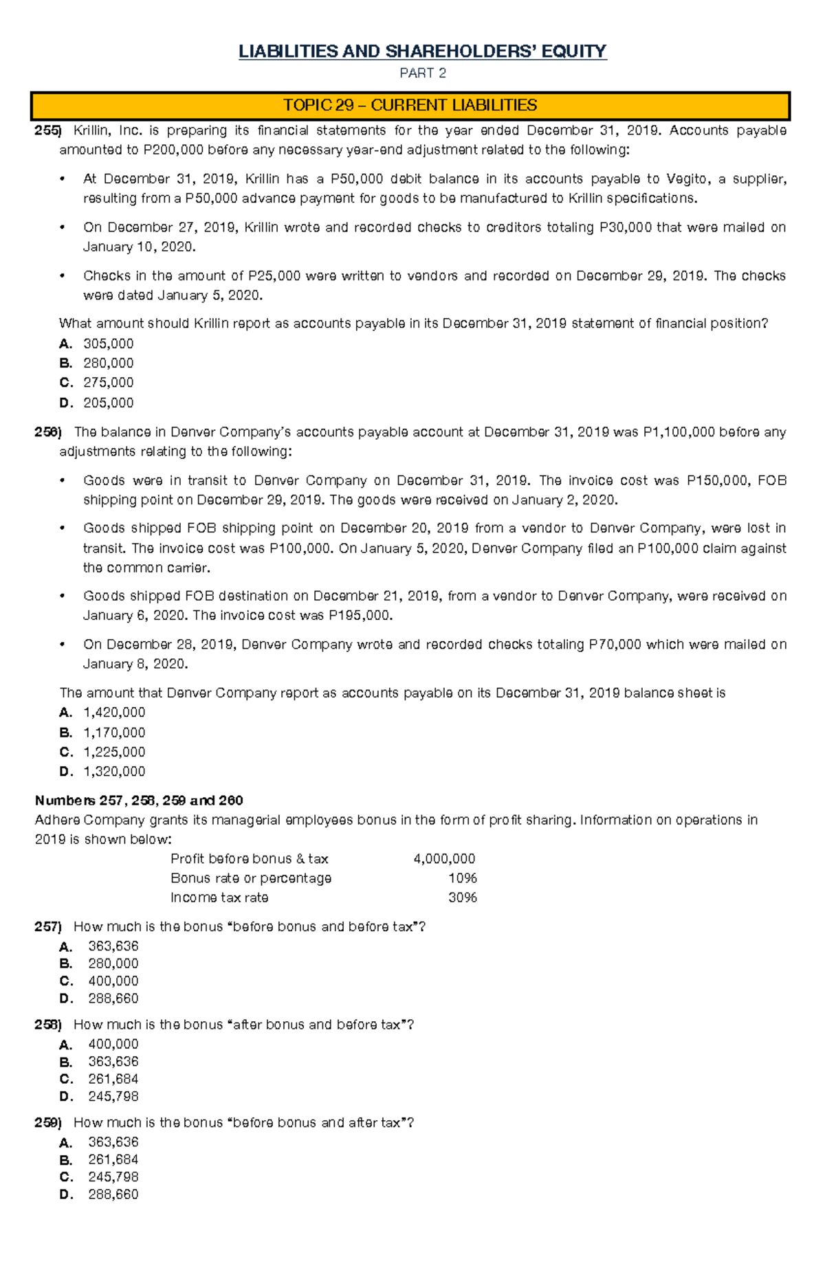 Midterm-Reviewer - INTACC 2: Liabilities and Equity Overview - Studocu