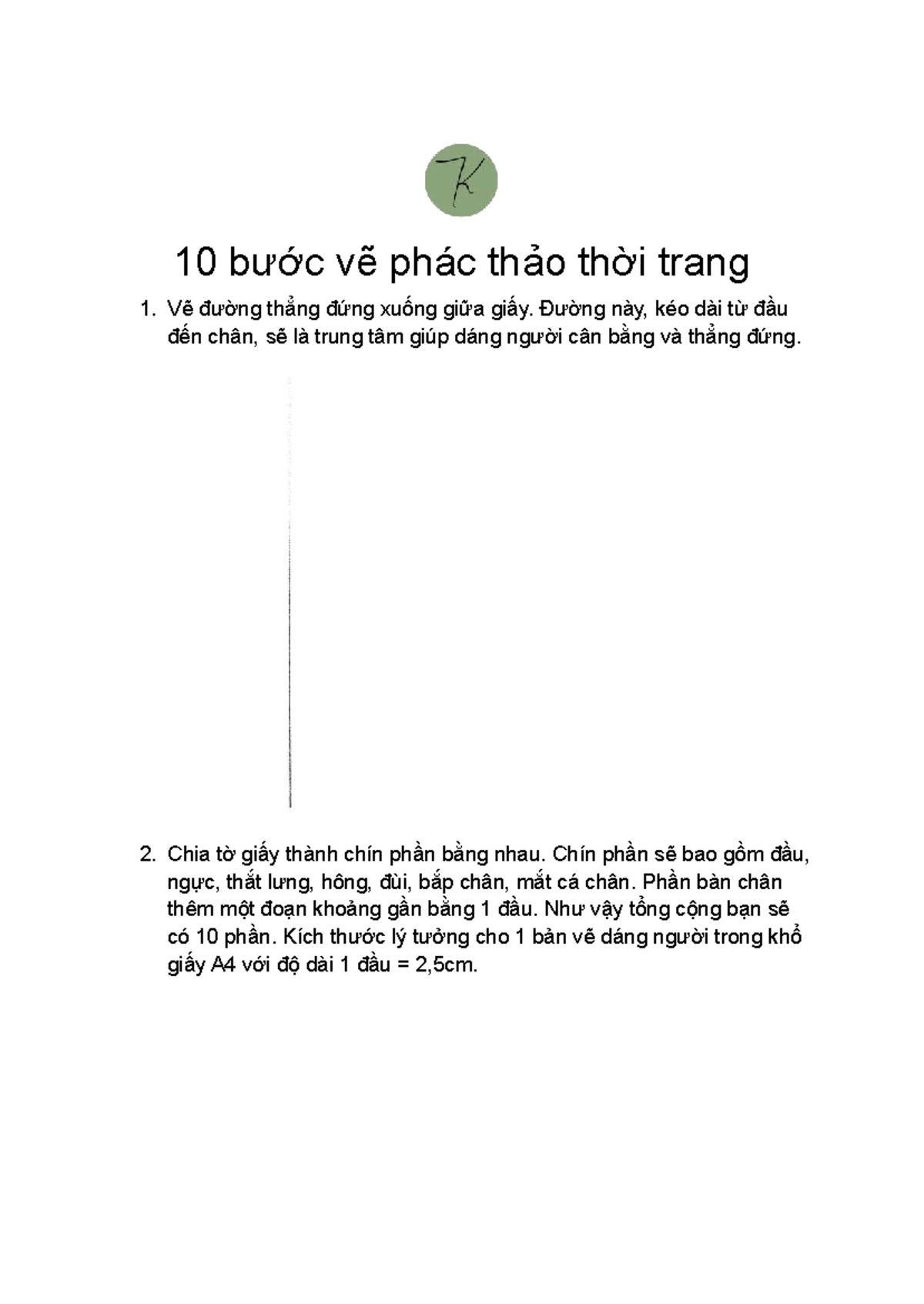 Hướng dẫn 10 Bước Vẽ Phác Thảo Thời Trang - 1mh - Studocu