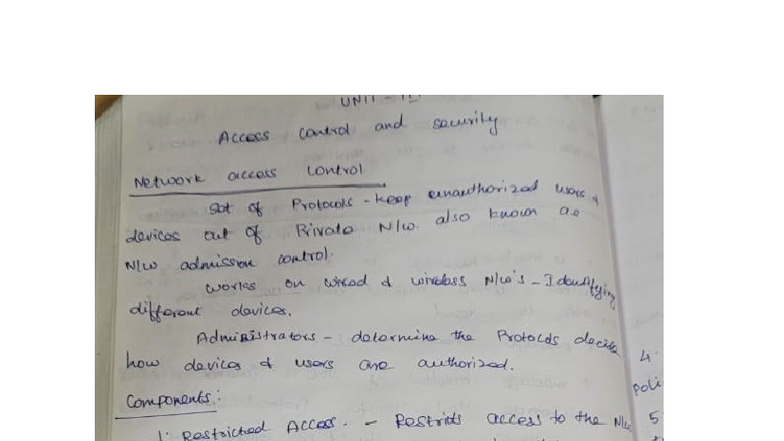 NS-UNIT-3: Access Control & Security Protocols Overview - Studocu