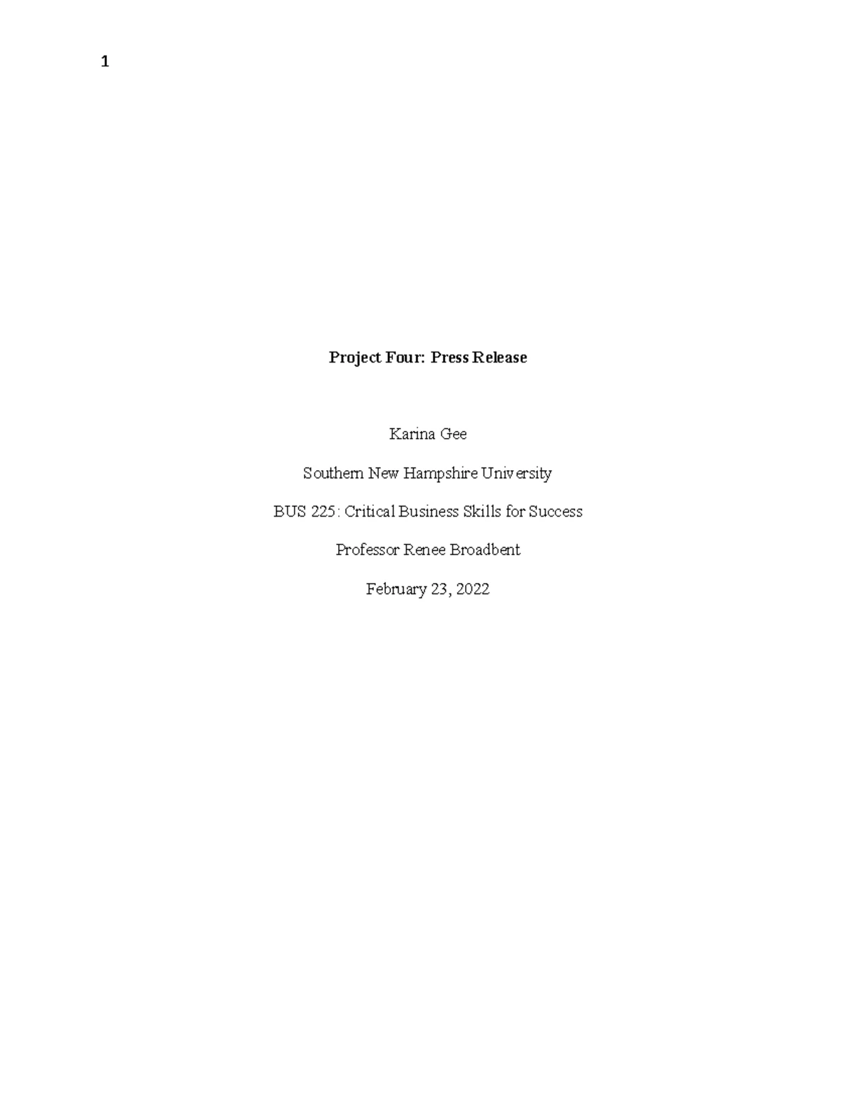 BUS225 Module Four Assignment for module 4 - Christian Chenet Patyence ...