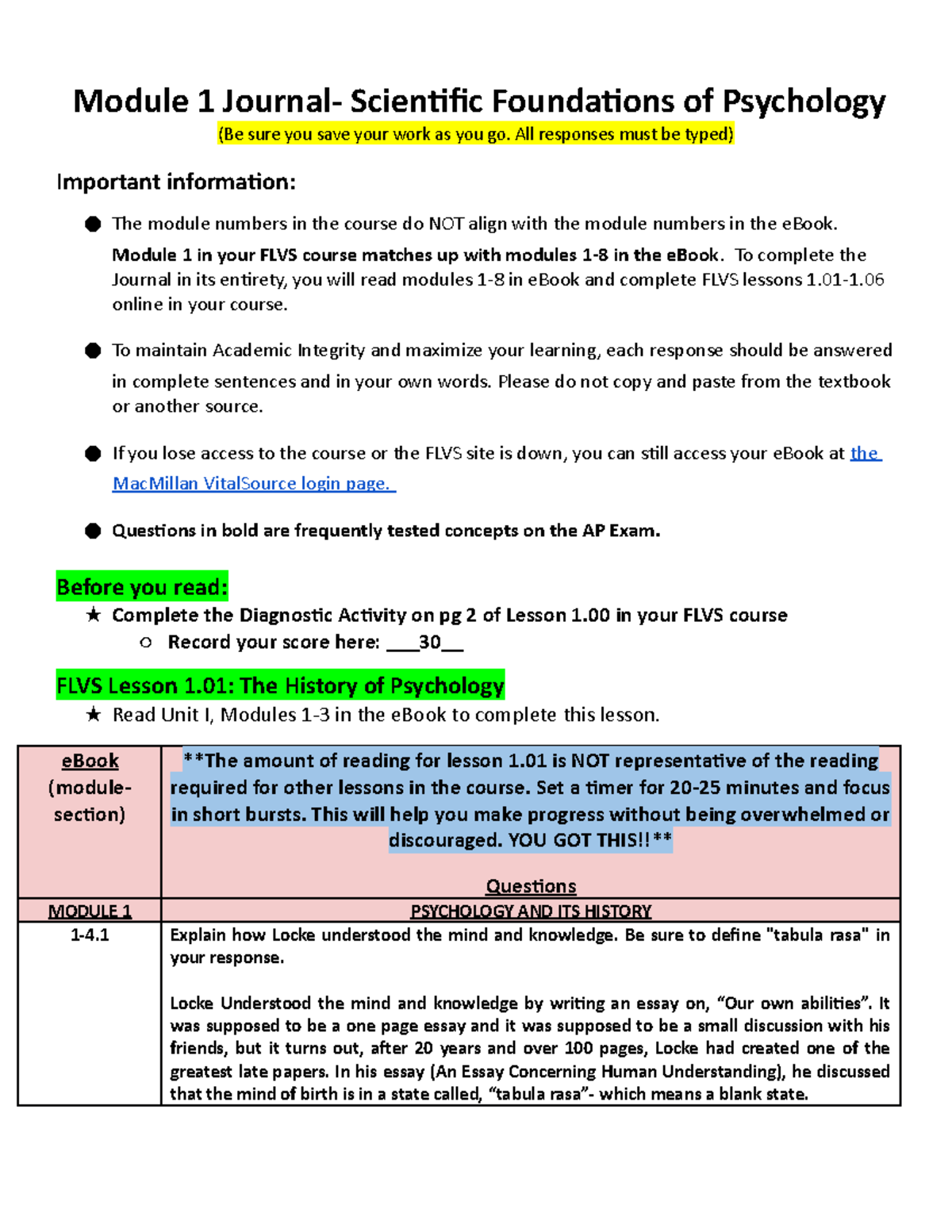 Module 1 Scientific Foundations of Psychology - Studocu