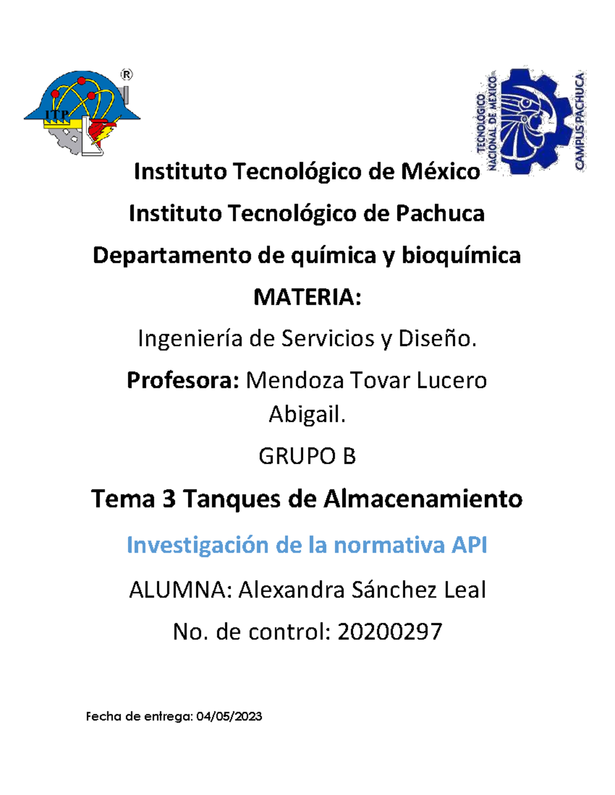 Normas API - Materiales De Ingeniería - Instituto Tecnológico de México ...