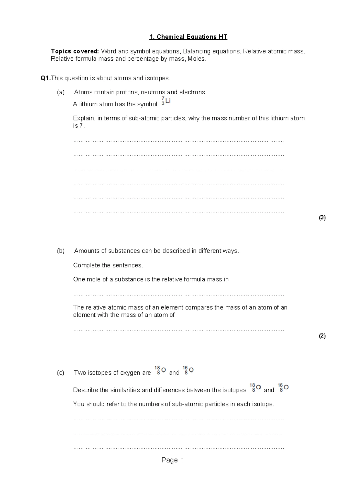 Energy HT - revision for gcse aqa physics paper 1 - Q1. Figure 1 shows ...