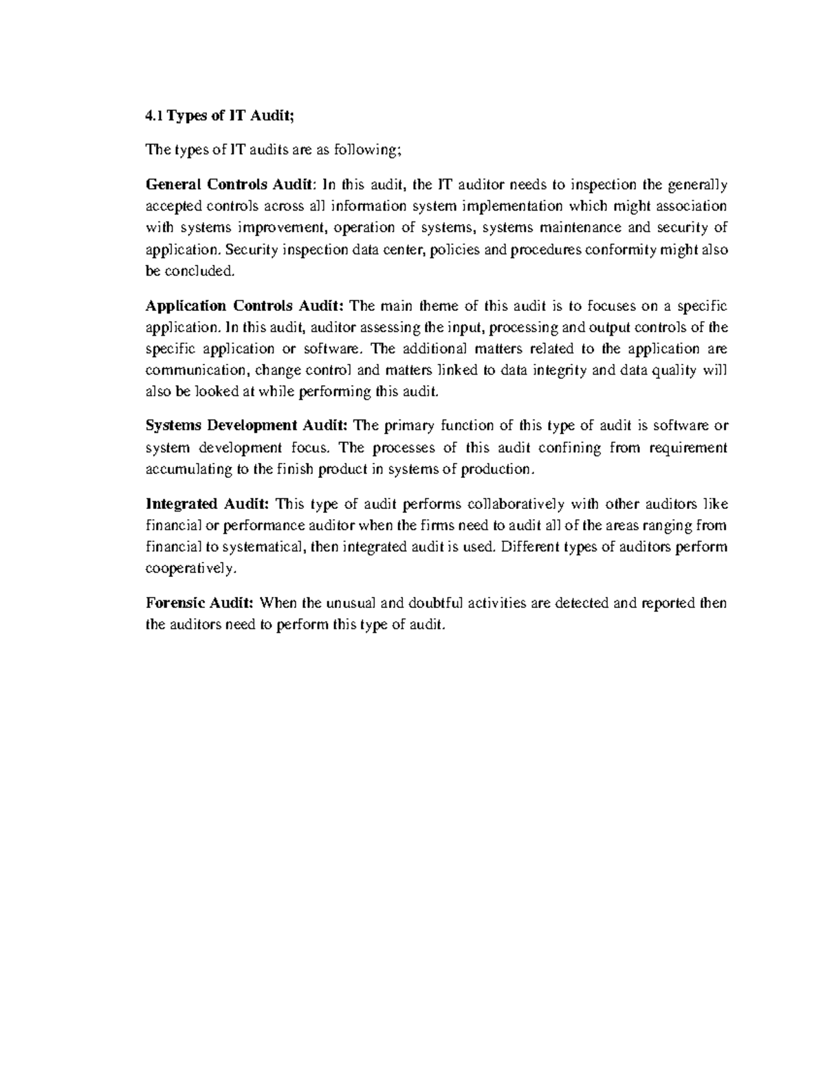 Types of IT Audits: Overview of Key Audit Categories - Studocu