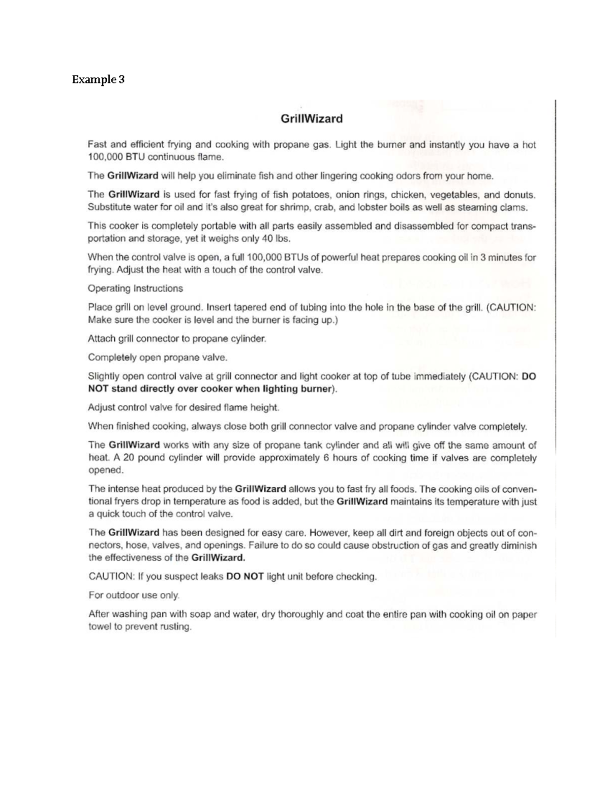 Grill Wizard Document - In class assignment - Example 3 GrillWizard ...