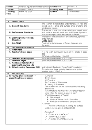 Lesson Planner-WPS Office - Lesson Planner PH (4As) Standard AI Smarter ...