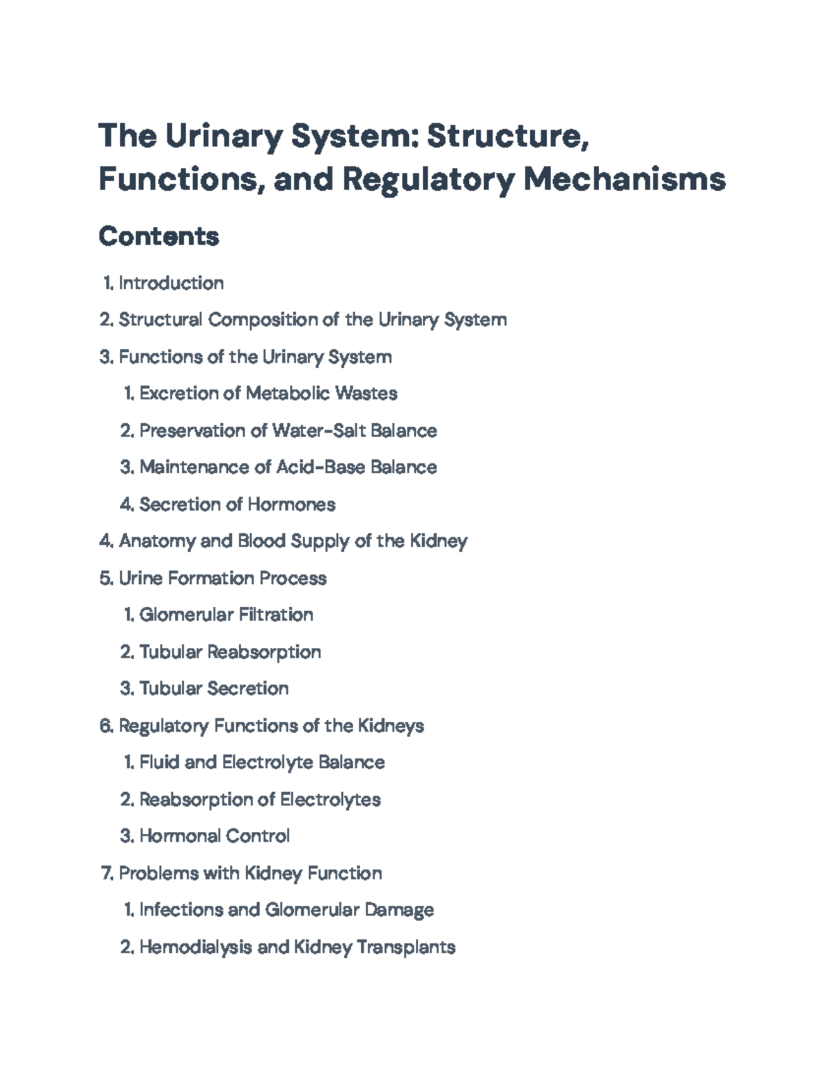 Urinary System Overview: Structure, Functions & Regulation - The ...