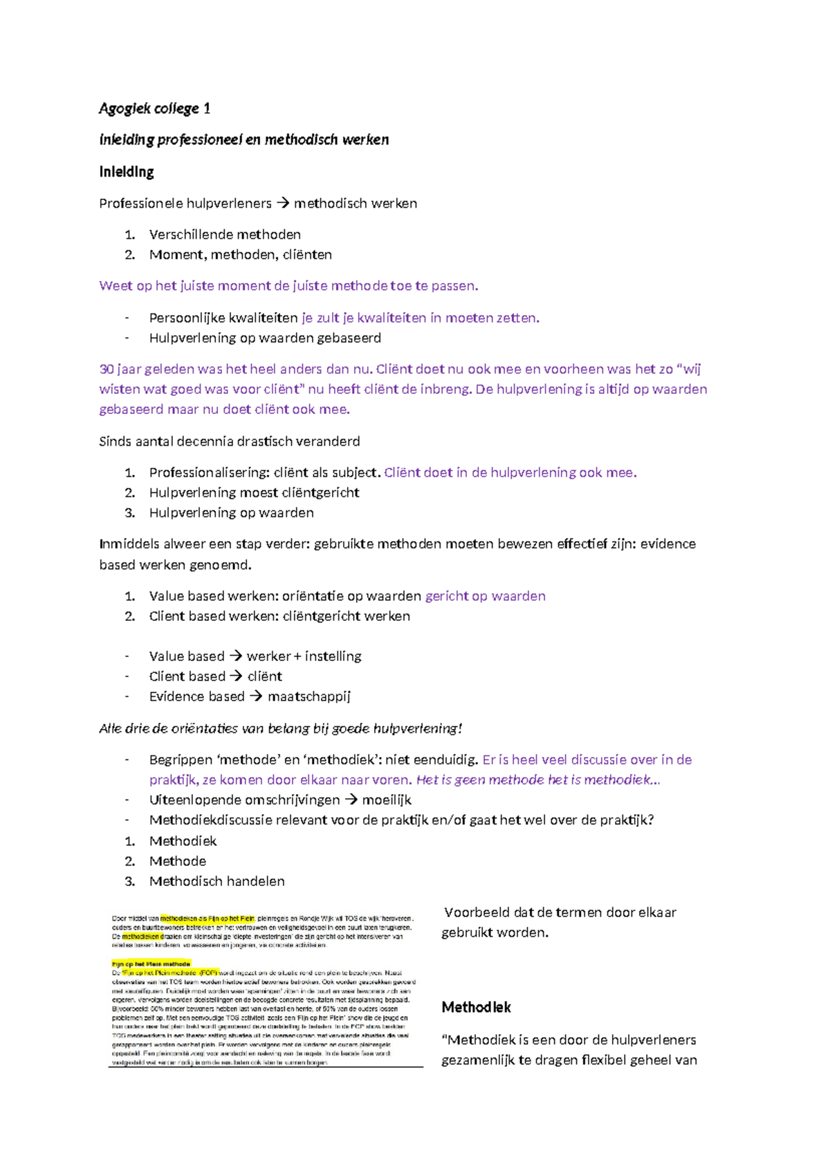 Agogiek Kennisclips Periode 2: Professioneel en Methodisch Werken in ...