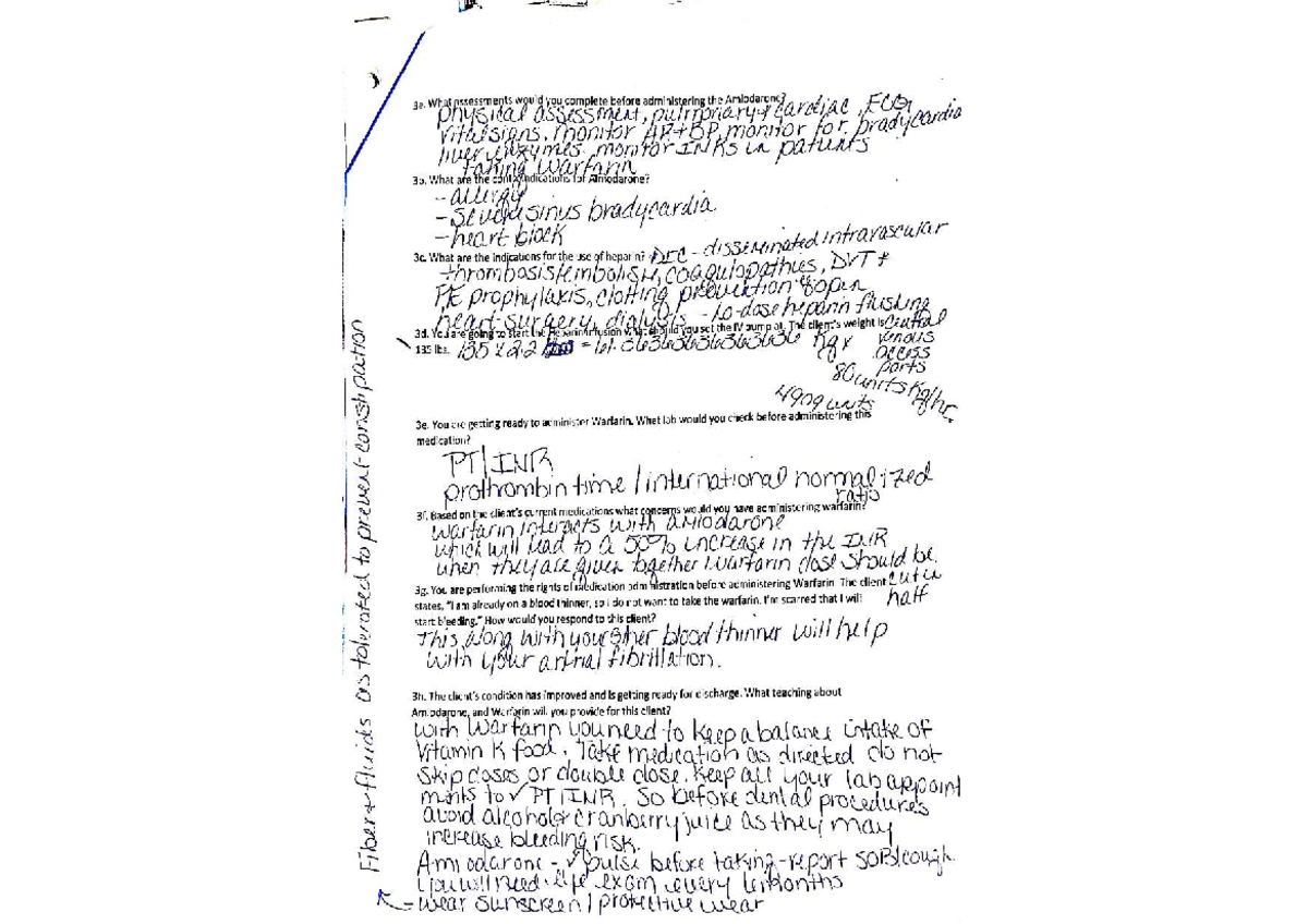 Concept Maps 7-8 pg 5 - medications - 3a. What assessments would you ...