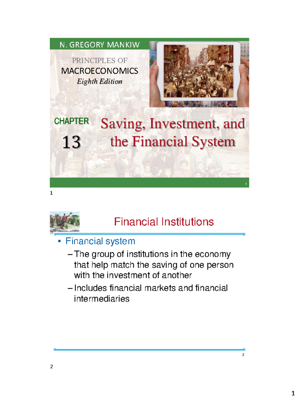 Principles of Macroeconomics (Econ 101): Saving and Investment Overview ...