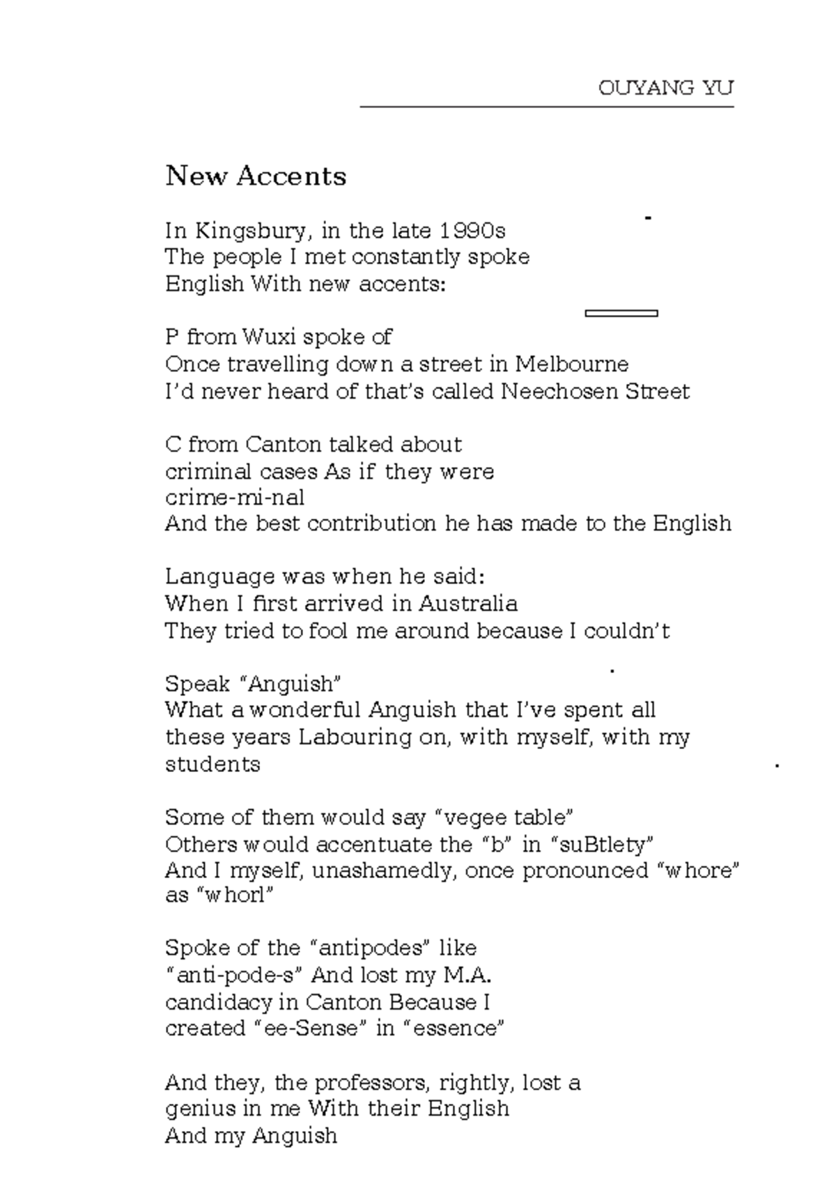 New Accents of English: A Poetic Perspective on Language Diversity ...