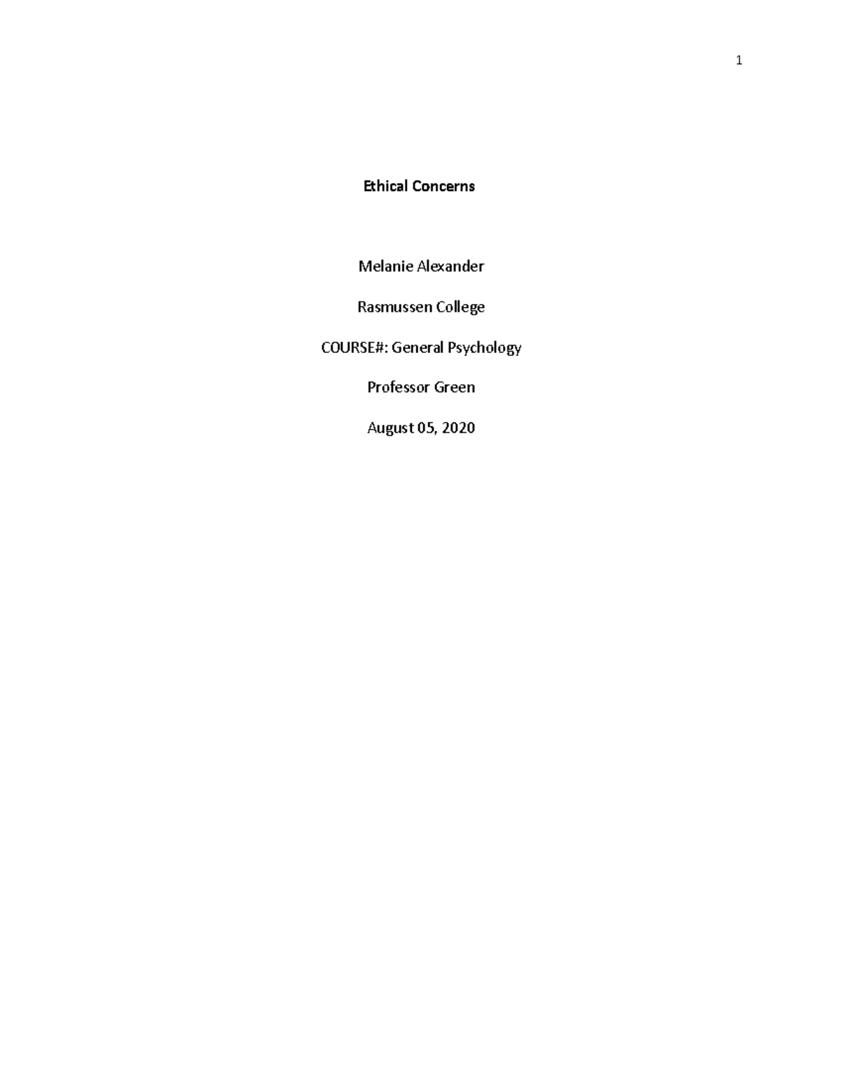Module 06 Credit By Assessment - Ethical Concerns Melanie Alexander ...