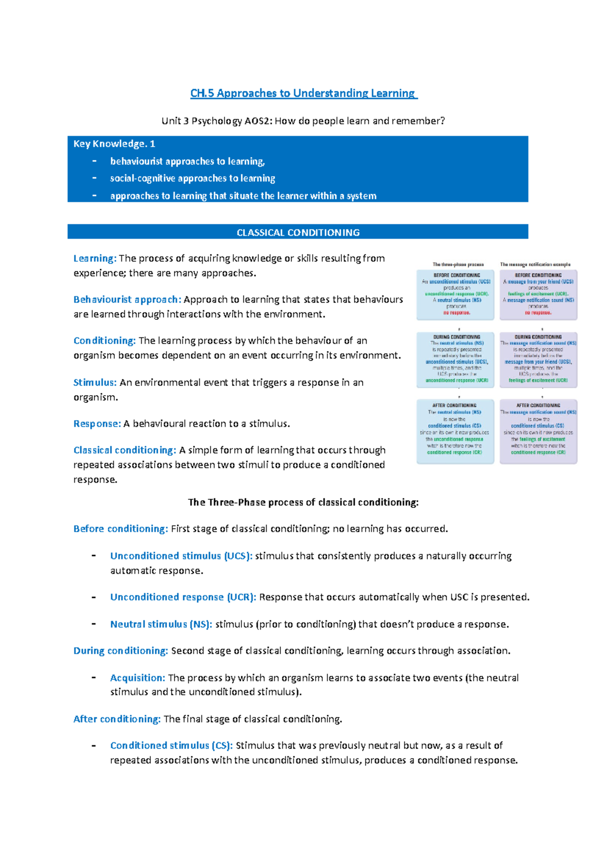 AOS2.U3 Notes - Area of study 2 unit 3 - CH Approaches to Understanding ...