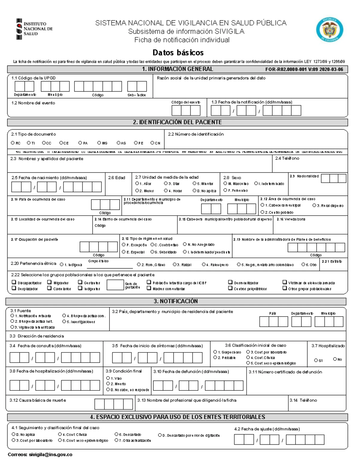 Ficha de Notificación Individual SIVIGILA - Dengue (210, 220, 580) - Studocu