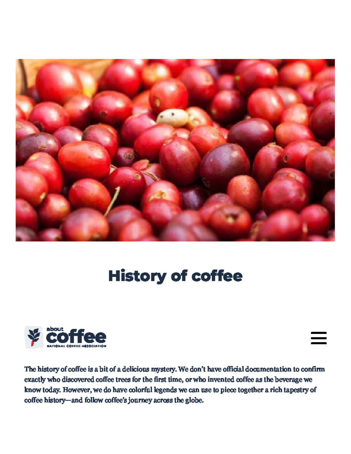 The History of Coffee: From Origins to Global Influence - History of ...